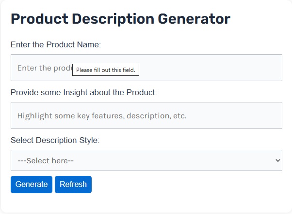 AI Product Description Generator - Prompt AI Tools - Increase Market ...