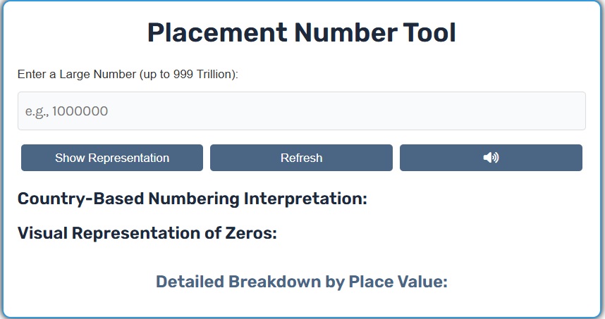 Placement values - Master Big Numbers Easily